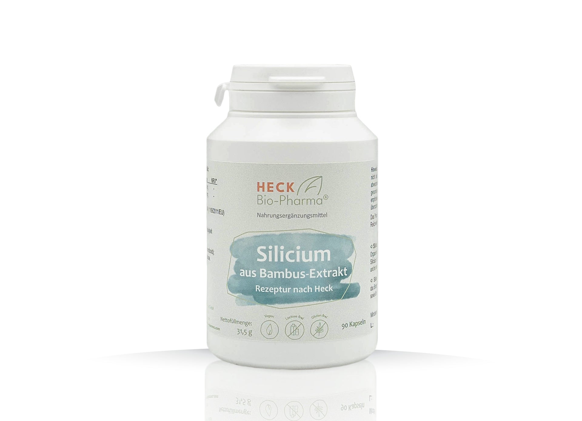 Silicium aus Bambusextrakt, 90 Kapseln – Heck Bio-Pharma
